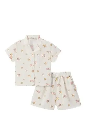MILKBARN Button-up Shirt And Shorts Set - Starfish Dreams