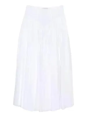 Gabriela Hearst Juniper Pleated Skirt - White