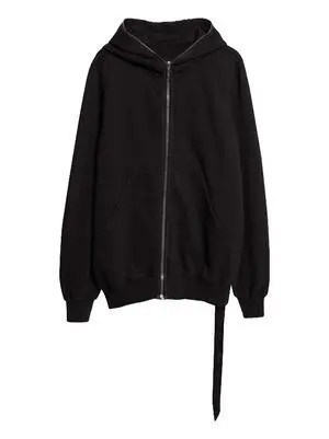 Rick Owens Jumbo Gimp Zip Up Hoodie - Black
