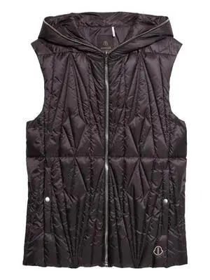 Moncler Geocamo Ziplock Hooded Down Vest - Black