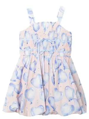 MABEL + HONEY Balloon Pattern Sleeveless Dress - Dots/ Pink/ Blue