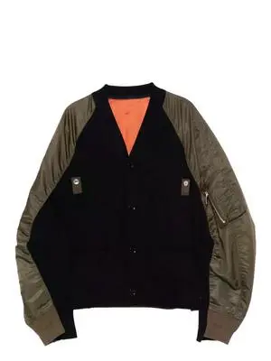 Sacai Twill Cardigan - Green