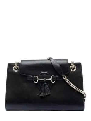 Gucci Large Leather Emily Shoulder Bag - Black