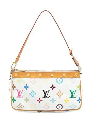 LOUIS VUITTON Monogram Multicolore Pochette Accessoires - White