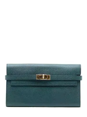Hermès 2018 Epsom Kelly Longue Wallet - Green