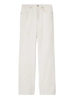 Gucci Gg Cotton Denim Jacquard Pants - White