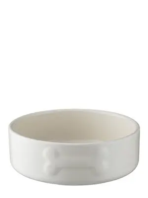 MASON CASH Embossed Bone 17oz Dog Bowl - Beige