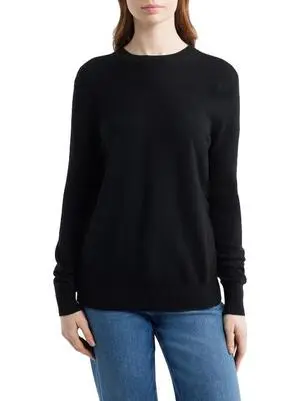 House Of Cb Wool And Cashmere Crewneck Sweater - Black