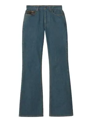 Burberry High-rise Bootcut Jeans - Mid Blue