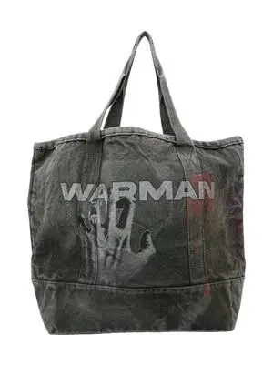 WARMAN Graphic Print Tote Bag - Grey