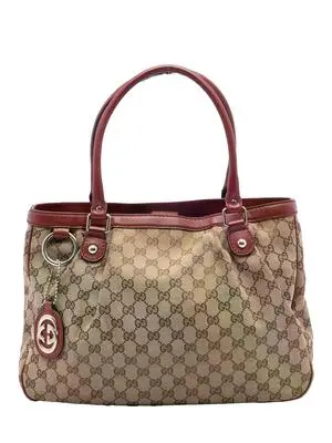 Gucci Gg Canvas Sukey Tote Bag - Brown