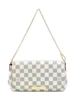 LOUIS VUITTON 2014 Damier Azur Favorite Pm Satchel - White