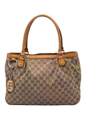 Gucci Gg Canvas Sukey Tote Bag - Brown