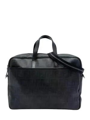 Fendi Zucca Coated Canvas Business Bag - Black
