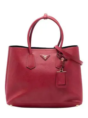 PRADA 2010-2025 Large Saffiano Cuir Double Satchel
