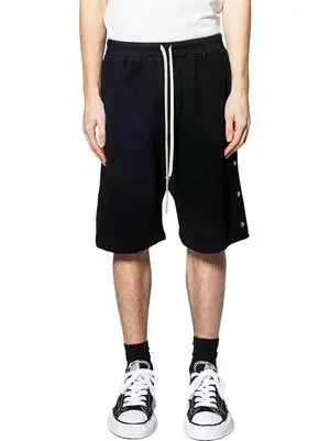 Rick Owens Button Cargo Shorts - Black