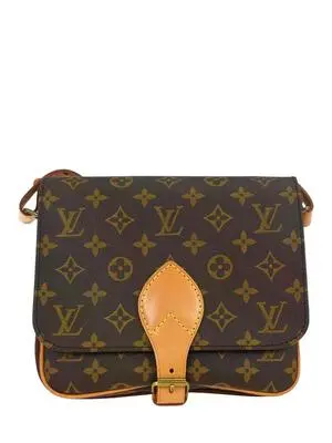 LOUIS VUITTON 2007 Mm Cartouchiere Monogram Shoulder Bag - Brown