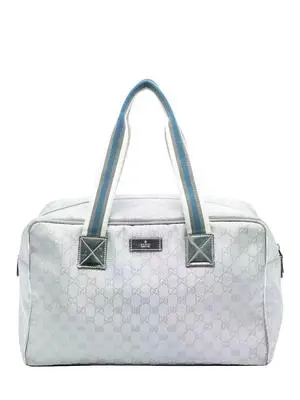Gucci Gg Canvas Web Travel Bag - Grey