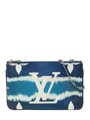 LOUIS VUITTON 2020 Monogram Escale Double Zip Pochette - Blue