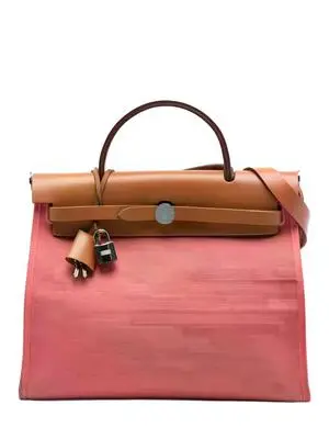 Hermès 2020 Toile Herbag Zip 31 Satchel - Pink