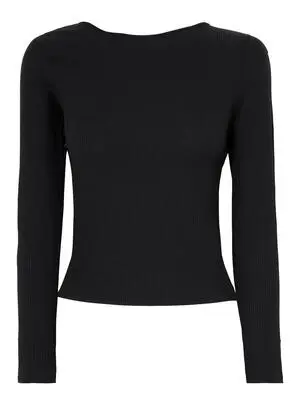 Lululemon Ribbed Scoop-back Long-sleeve Shirt - Black