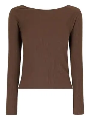 Lululemon Ribbed Scoop-back Long-sleeve Shirt - Brown