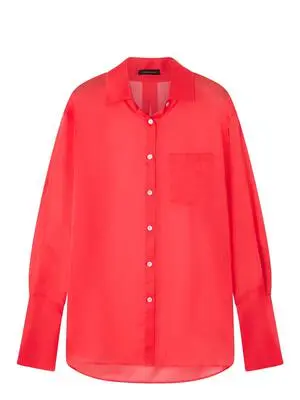 Kiki De Montparnasse Silk-organza Shirt - Orange