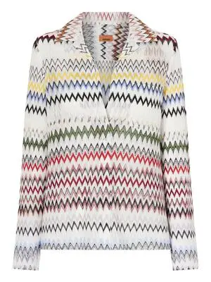 Missoni Striped Crochet-knit Blouse - White