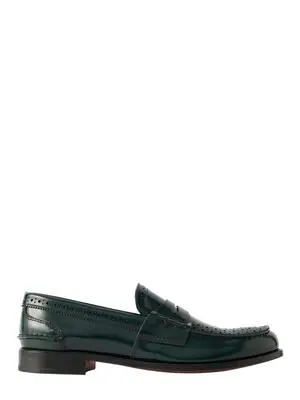 Church's Robin Glossed-leather Penny Loafers - Green