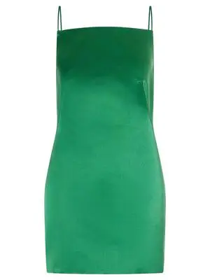 Givenchy Silk-satin Mini Dress - Bright Green