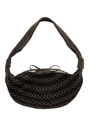 LEMAIRE Filt Croissant Fishnet Shoulder Bag - Black