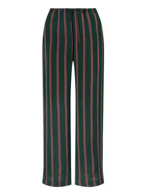 Dries Van Noten Striped Wide-leg Pants - Green