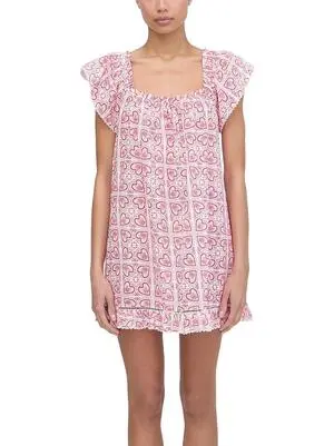 Hill House Home The Lucinda Nightgown - White Patchwork Doily Heart