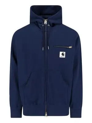 Sacai X Carhartt Wip Cotton Zip Jacket - Blue