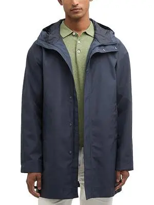 Barbour Rokig Hooded Waterproof Mac Jacket - Dark Navy