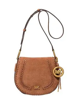 Michael Kors Josie Medium Suede Saddle Bag - Luggage