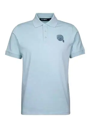 Karl Lagerfeld Logo-print Polo Shirt - Blue