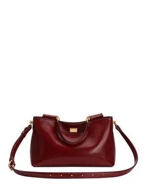 Dolce & Gabbana Vittoria Calfskin Handbag - Red