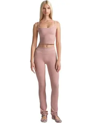 Nike Skims Ribbed Seamless 34" Straight Leggings - Pink
