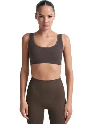Nike Skims Ribbed Seamless Scoop Bra - Brown
