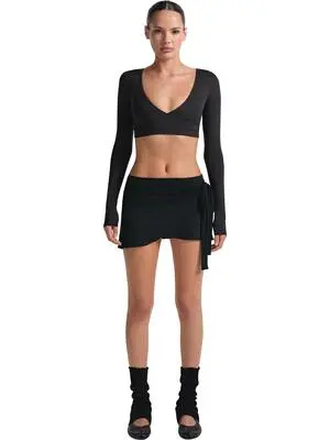 Nike Stretch Knit Wrap Skirt - Black
