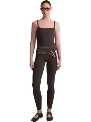 Nike Skims Ribbed Seamless High-waisted 26" Leggings - Brown