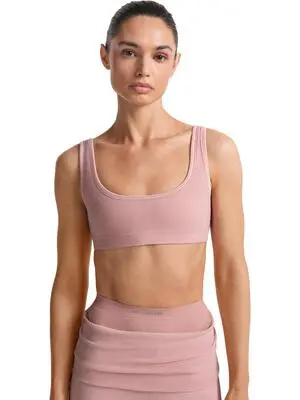 Nike Skims Ribbed Seamless Micro-scoop Bra - Pink