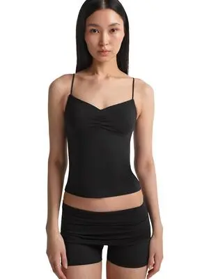 Nike Skims Matte Shirred Tank Top - Black