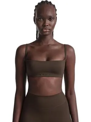 Nike Skims Matte Thin-strap Micro Bra - Brown
