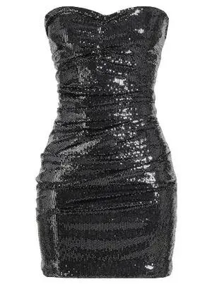 Ba&sh Mini Strapless Sequined Dress - Black