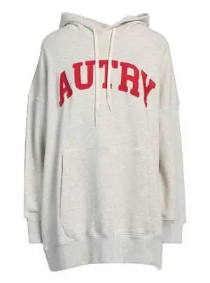 AUTRY Hooded Sweatshirt With Embroidered Logo Light Grey