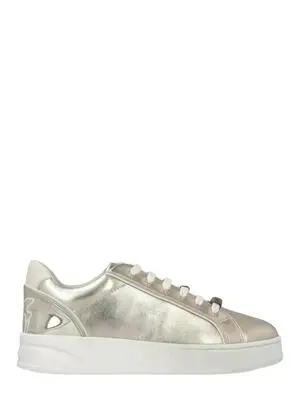 Pinko Logo Lace-up Sneakers - Gold