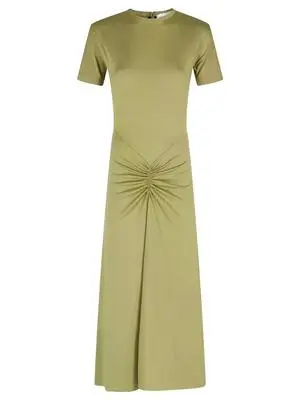 Victoria Beckham Blaire Gathered Midi Dress - Green