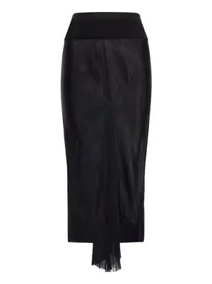 Rick Owens Panelled Midi Skirt - Black